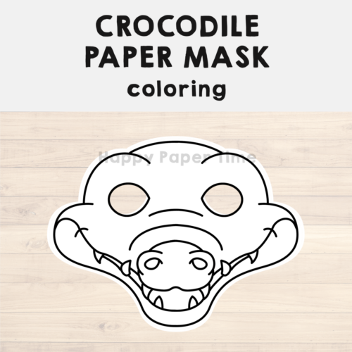 Crocodile Paper Mask Printable Australian Animal Coloring Craft ...
