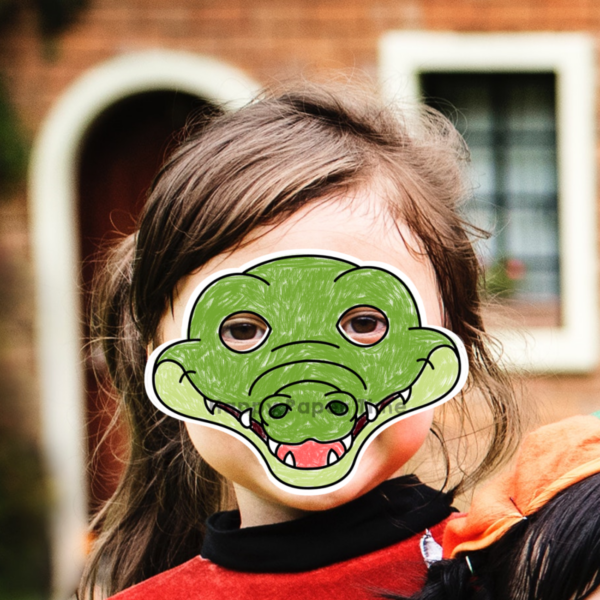 Crocodile Paper Mask Printable Australian Animal Coloring Craft ...