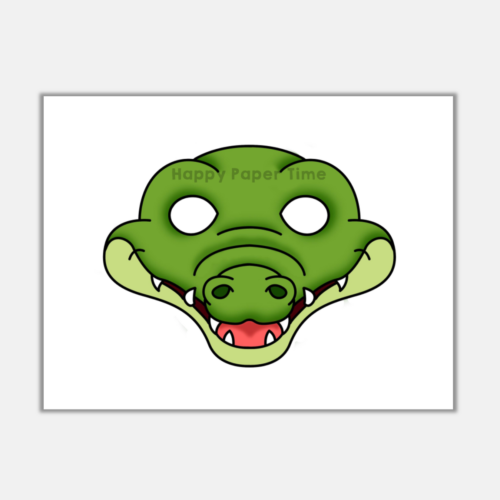 Crocodile Paper Mask Printable Australian Animal Costume Craft Activity ...