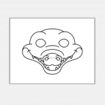 Crocodile Paper Masks Printable Australian Animal Coloring Craft ...