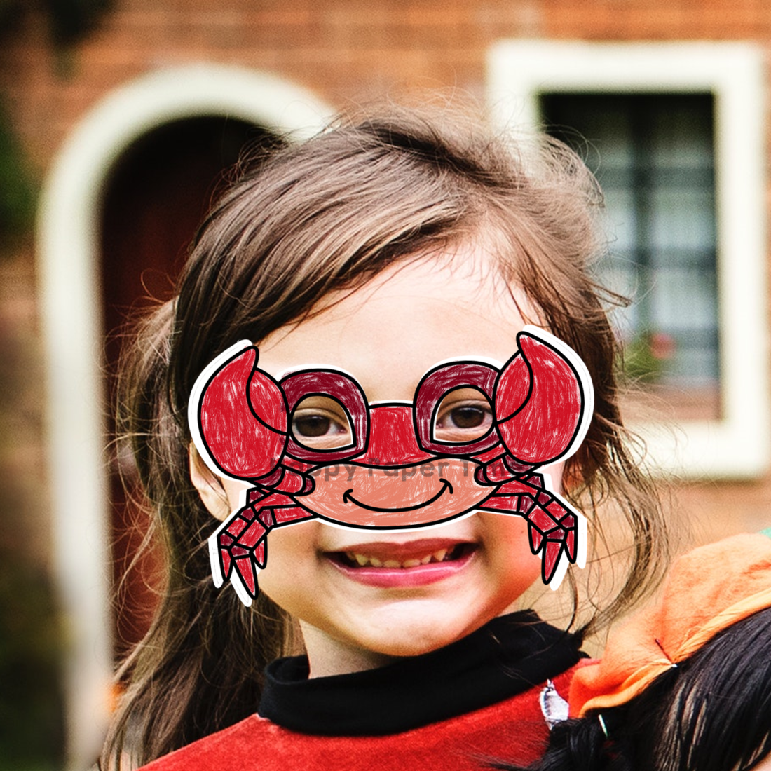 Crab Paper Mask Printable Ocean Sea Animal Coloring Craft Activity ...