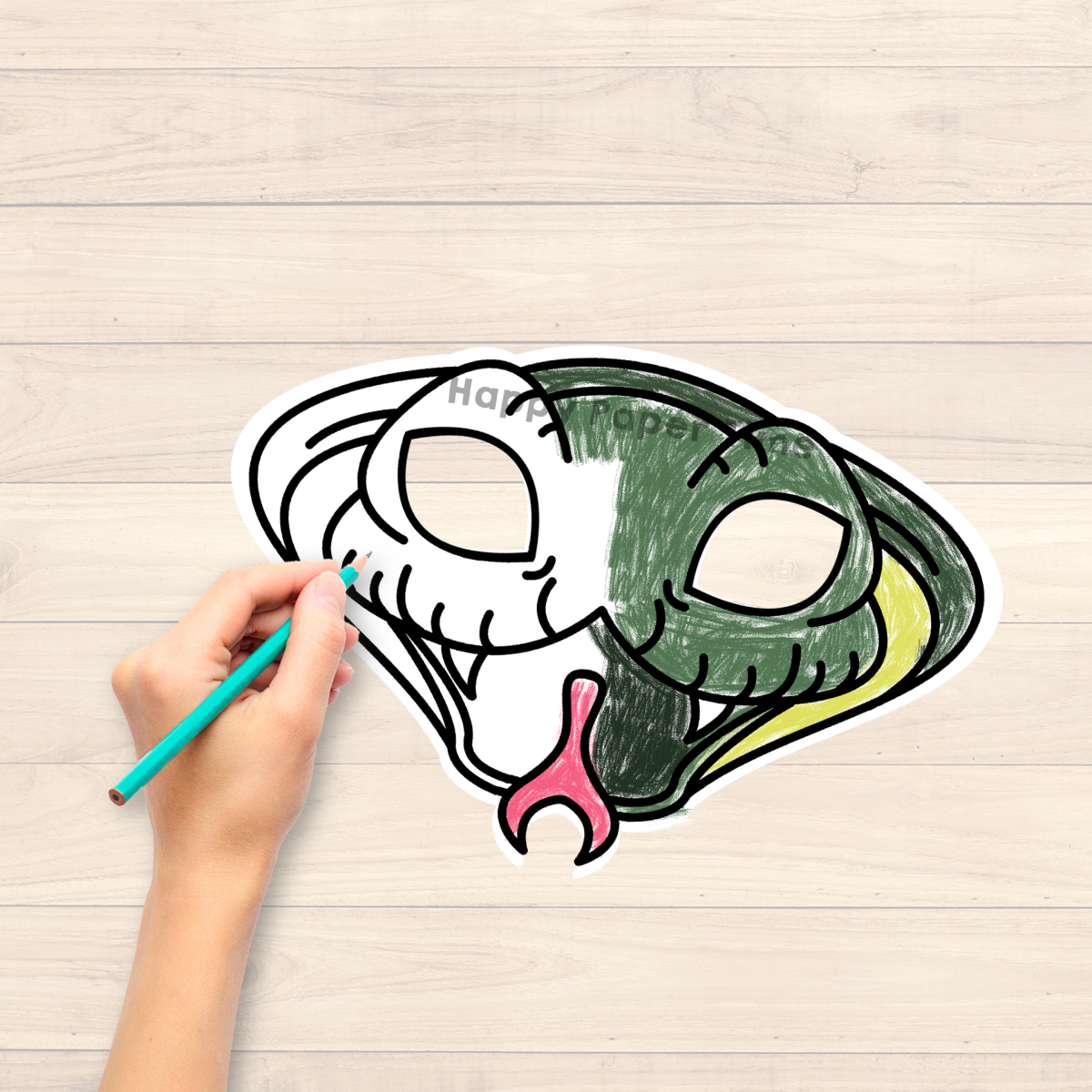 Cobra Paper Mask Printable Asian Animal Jungle Coloring Craft Activity ...