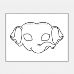 Asian Elephant Paper Mask Printable Asian Animal Jungle Coloring Craft ...