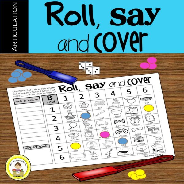 Roll Say and Cover Articulation Game - Made By Teachers