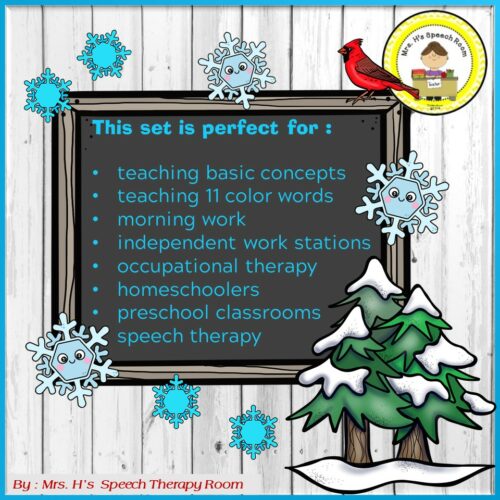 Color Word Clip Cards | Winter Clip Cards | Preschool Color Words ...