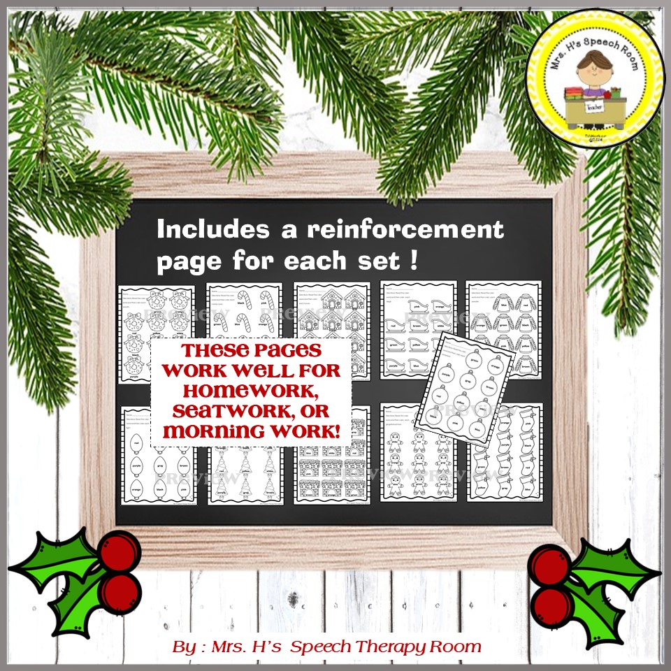 Color Word Clip Cards | Christmas Clip Cards | Preschool Color Words ...