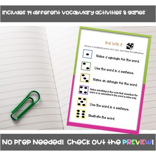 Vocabulary Graphic Organizers & Games | Made By Teachers