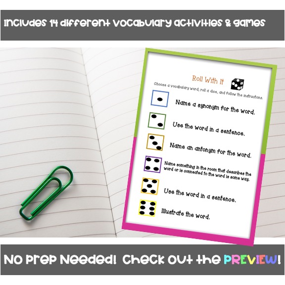 Vocabulary Graphic Organizers & Games | Made By Teachers