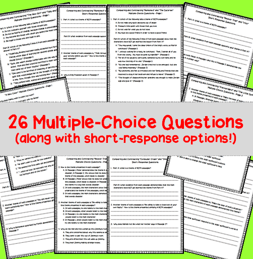 Comparing and Contrasting Theme: 12 Passages & Multiple-Choice ...