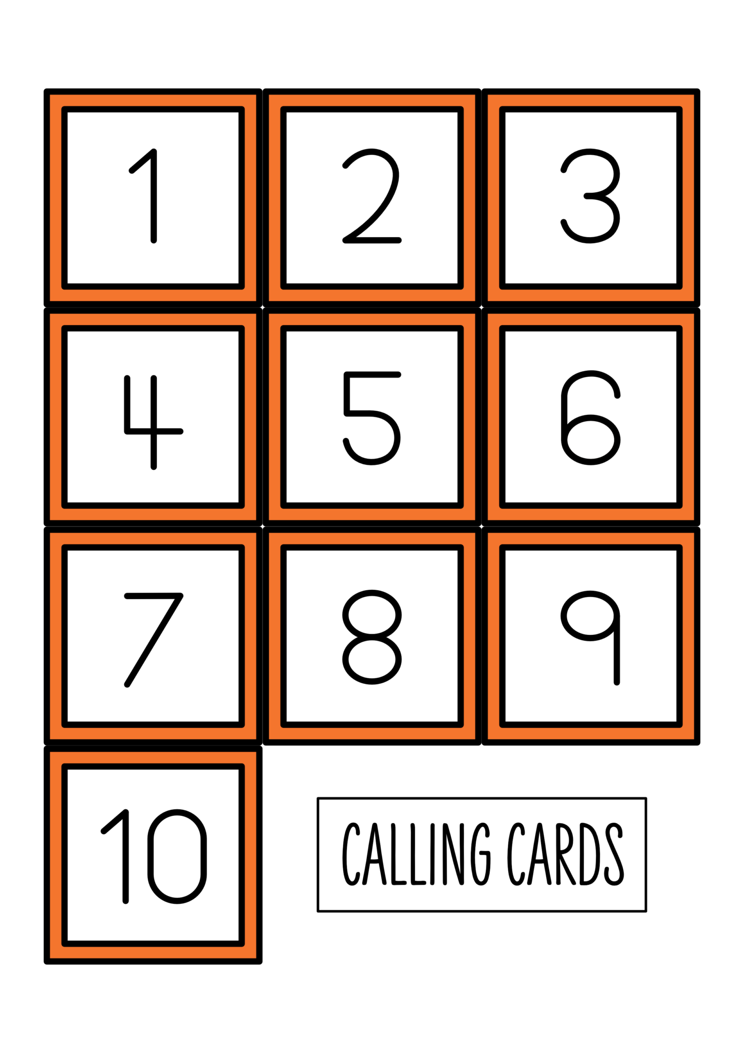 Halloween Game - Bingo Counting 1-10 - Numbers, Ten Frames and Tally ...