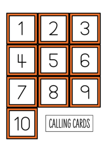 Halloween Game - Bingo Counting 1-10 - Numbers, Ten Frames and Tally ...