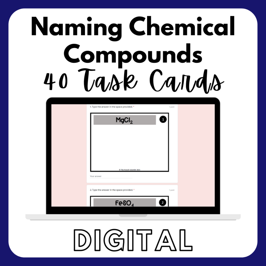 CHEMISTRY Naming Compounds & Writing Chemical Formulas BUNDLE | Made By ...