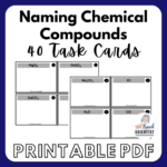 CHEMISTRY Naming Chemical Compounds - 40 Task Cards Activity [Printable ...