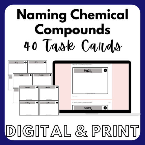 CHEMISTRY Naming Compounds & Writing Chemical Formulas BUNDLE | Made By ...