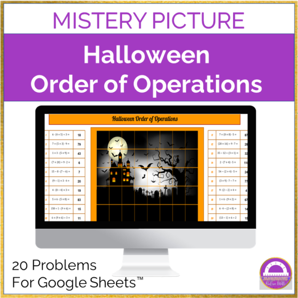 Halloween Math Order of Operations Mistery Picture Activity | Made By ...