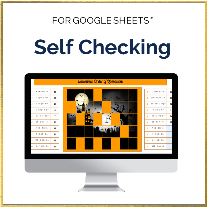 Halloween Math Order of Operations Mistery Picture Activity | Made By ...