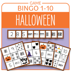 Halloween Game - Bingo Counting 1-10 - Numbers, Ten Frames and Tally ...
