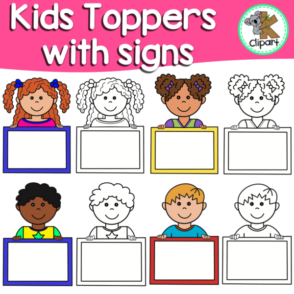 Kids Toppers Clipart Free by K Clipart | Made By Teachers