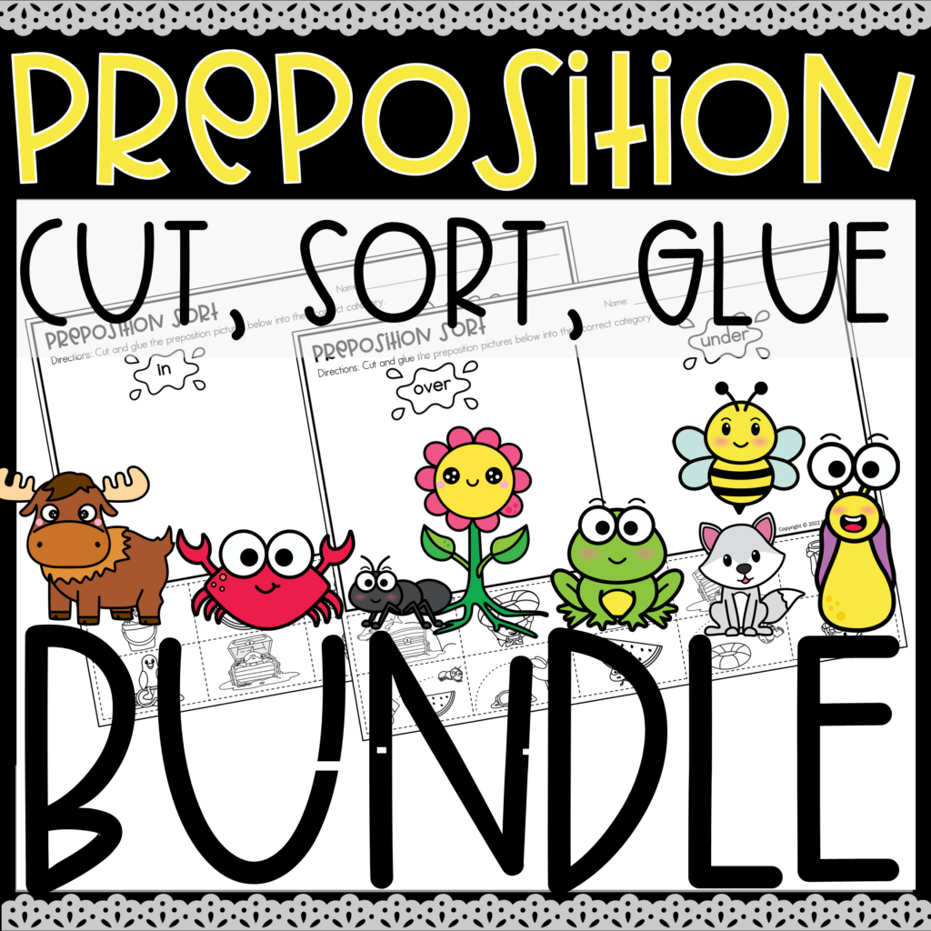 Preposition Sort Worksheets Cut Glue Paste Sorting Positional Words ...