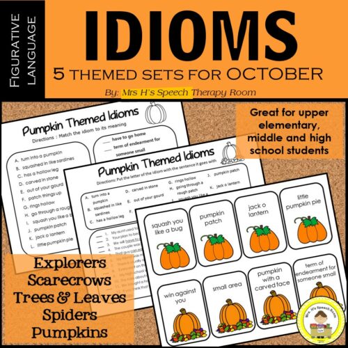 October Themed Idioms For Speech Therapy - Made By Teachers