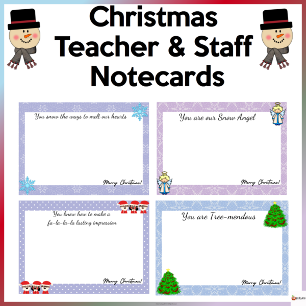 Christmas Teacher and Staff Notecards | Made By Teachers