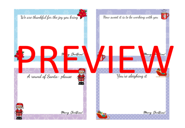Christmas Teacher and Staff Notecards | Made By Teachers