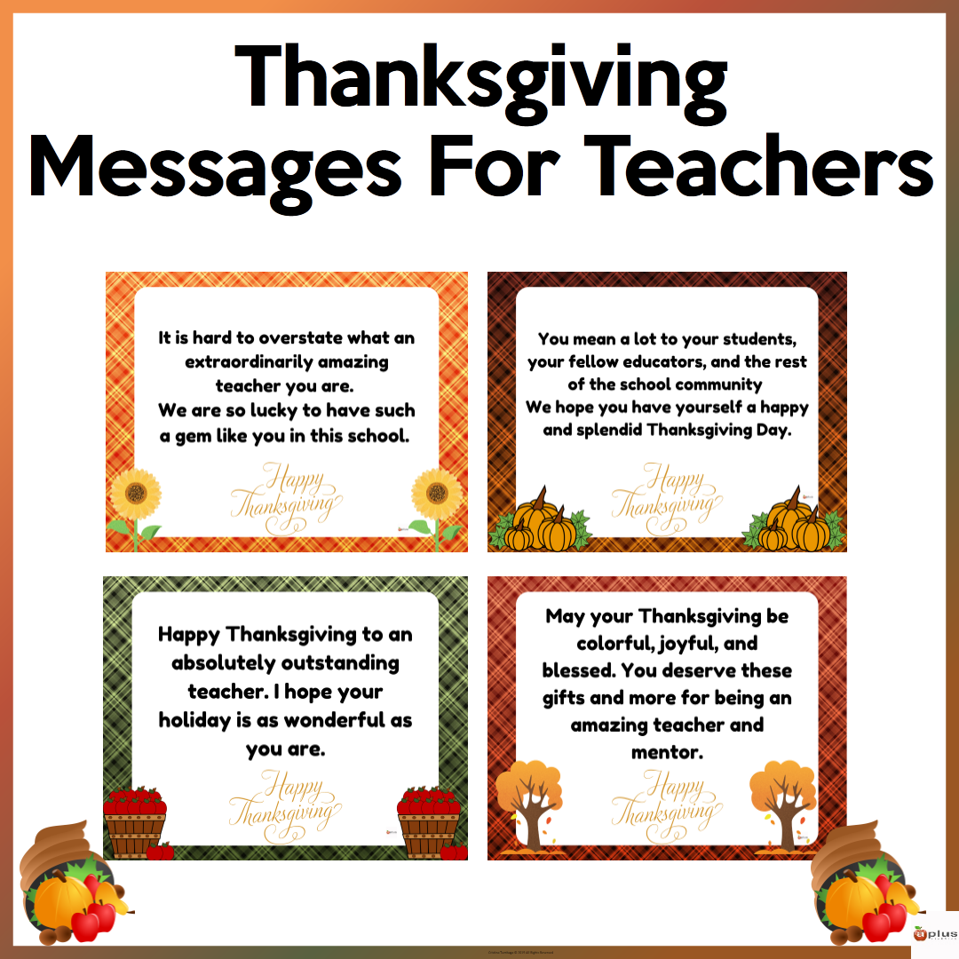 Thanksgiving Messages For Teachers Made By Teachers