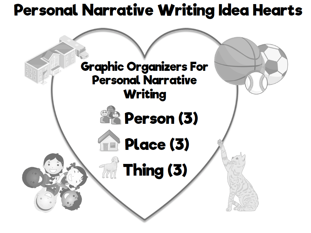 Personal Narrative Writing Idea Hearts Graphic Organizers | Made By ...