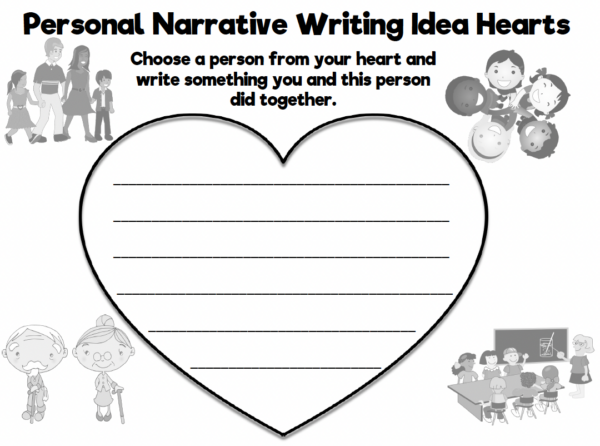 Personal Narrative Writing Idea Hearts Graphic Organizers - Made By ...