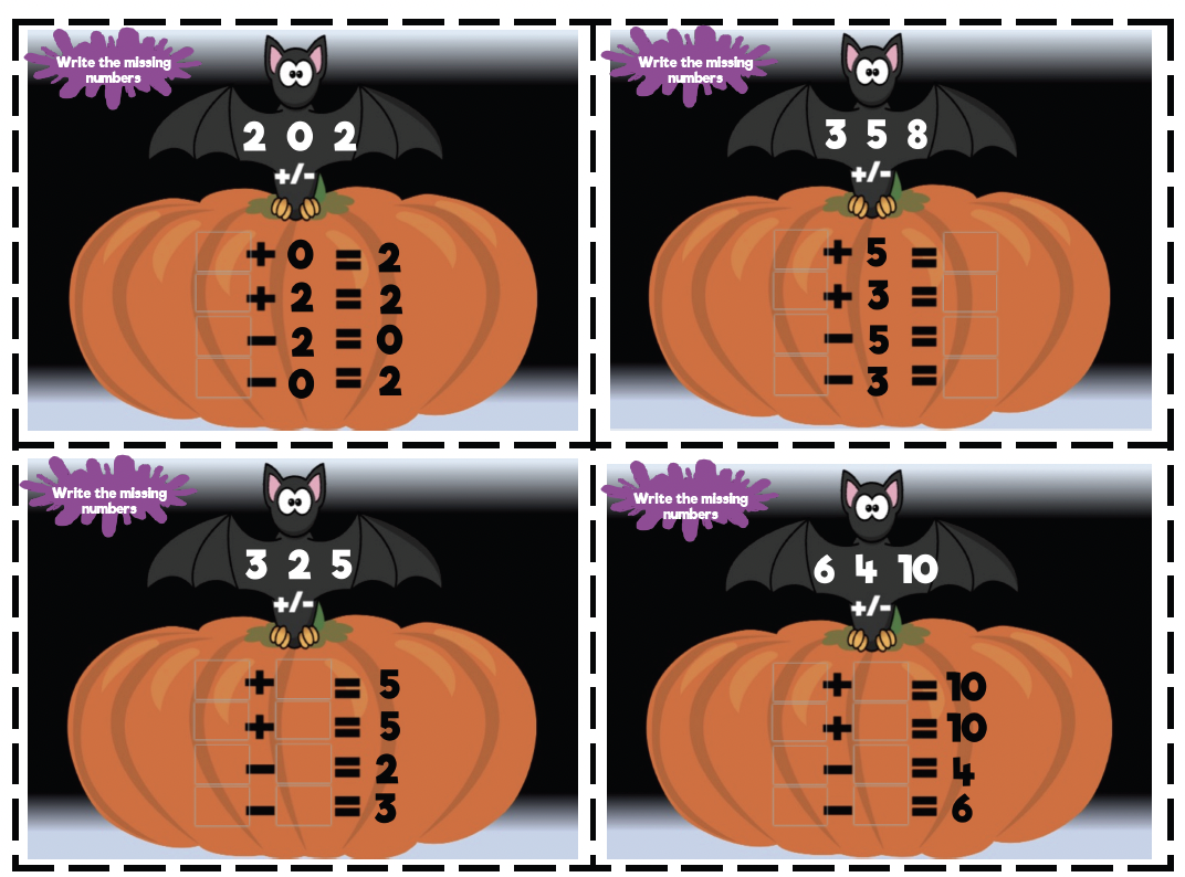 Fact Family Pumpkins Within 10 | Made By Teachers