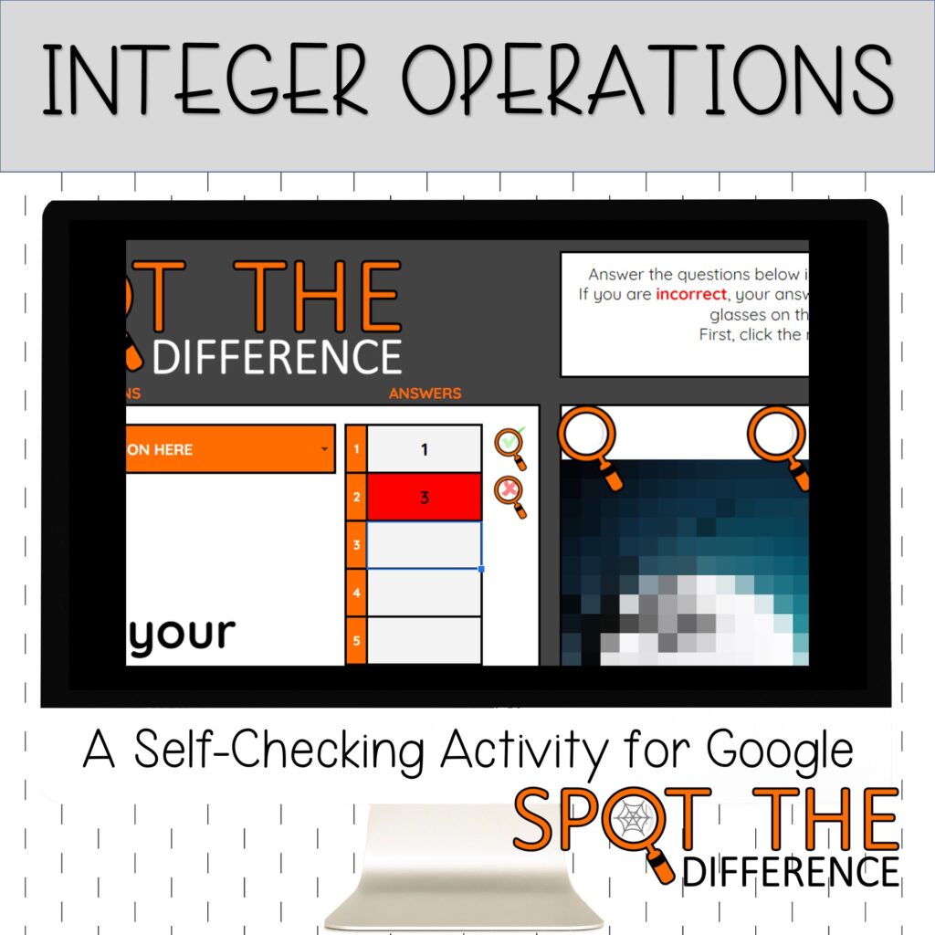 Integer Operations Self-Checking Digital Activity - Halloween - Made By ...