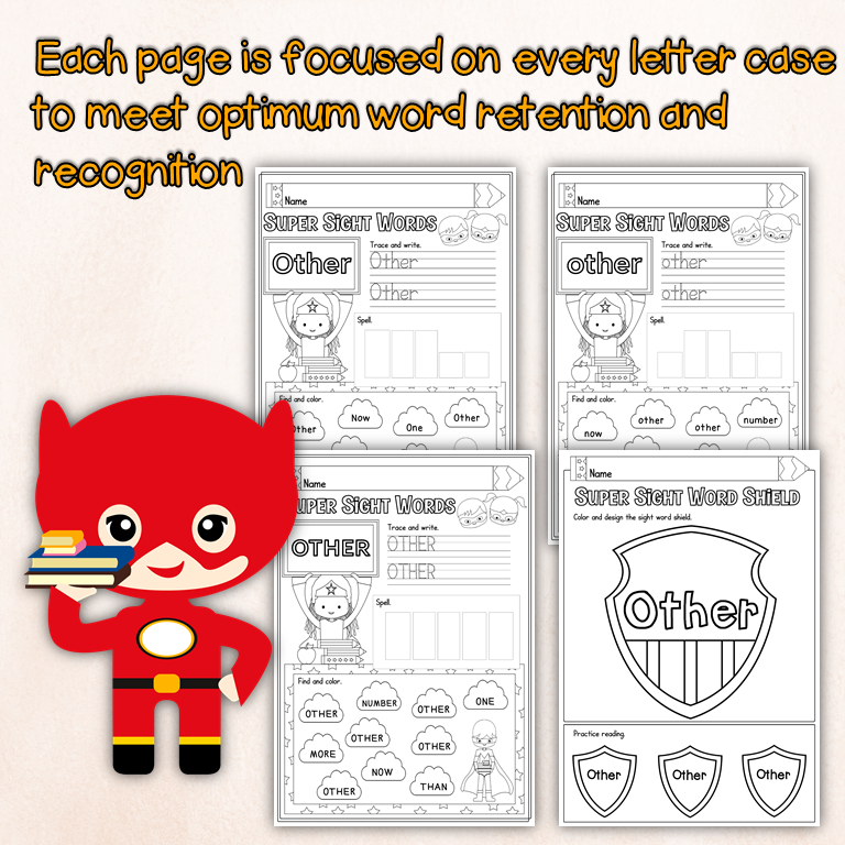 FRY Sight Words No-Prep Worksheets and Flashcards - GROWING BUNDLE ...