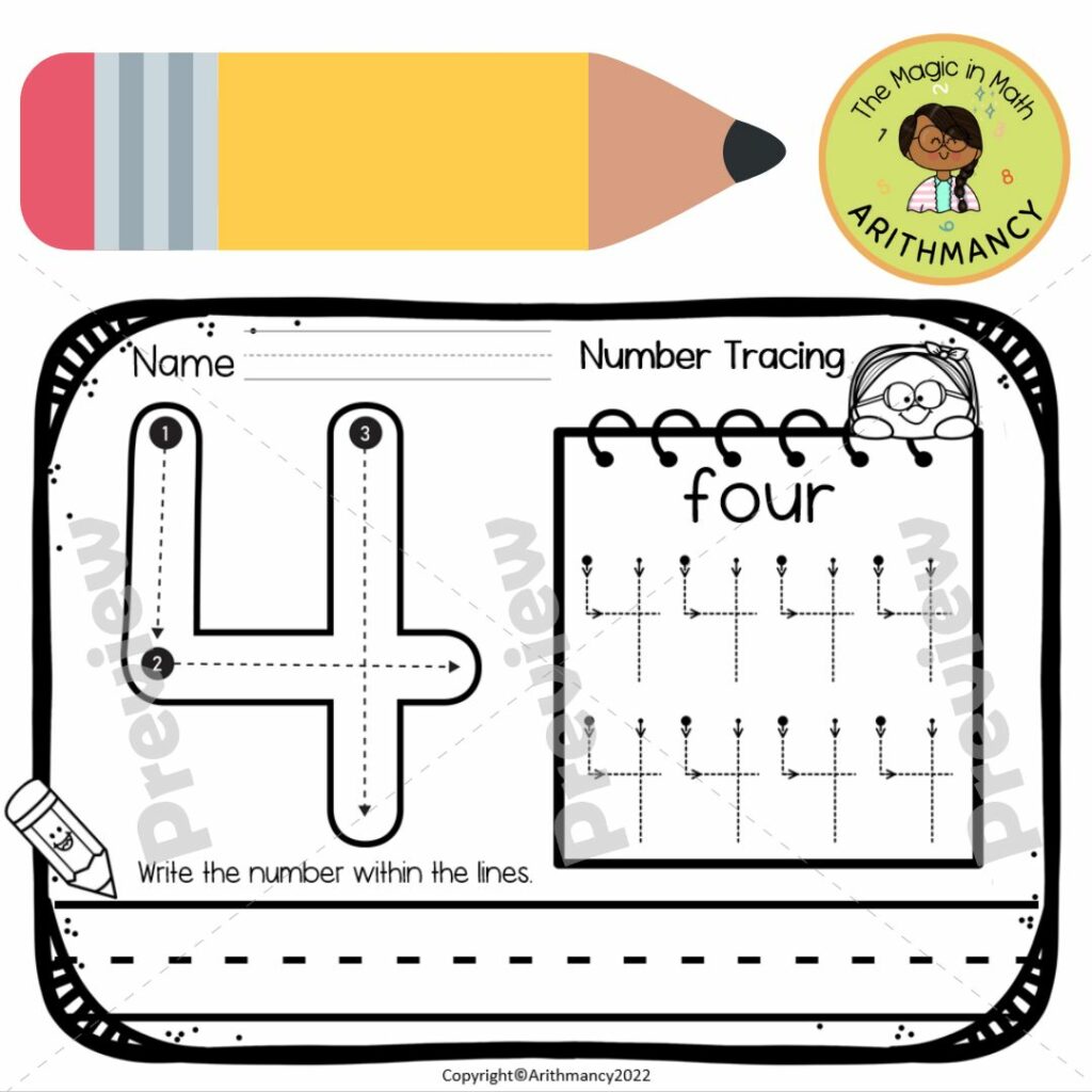 NUMBERS 1-10 PRINTABLE TRACING WORKSHEETS NUMBER FORMATION PLAYDOUGH ...
