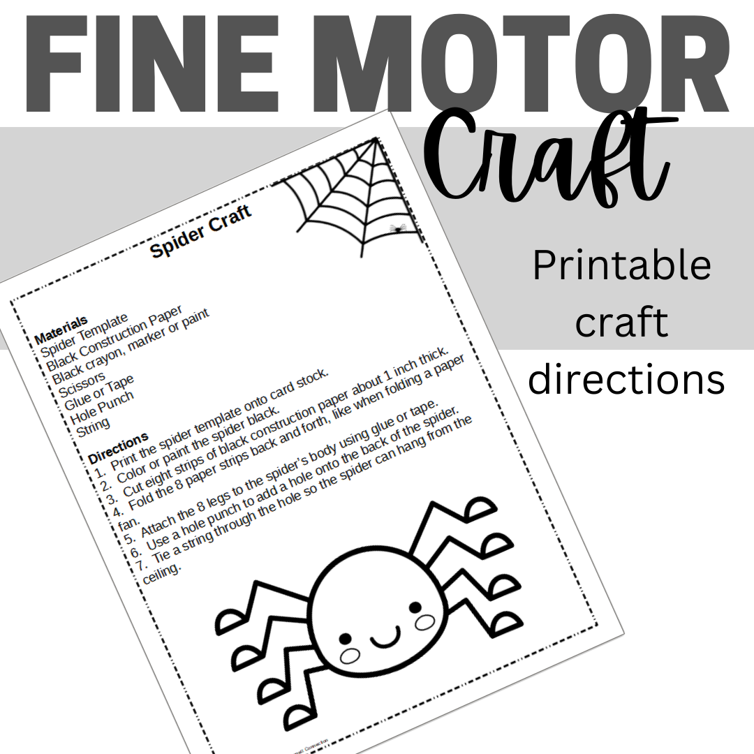 Spider Craft Template and Directions | Made By Teachers