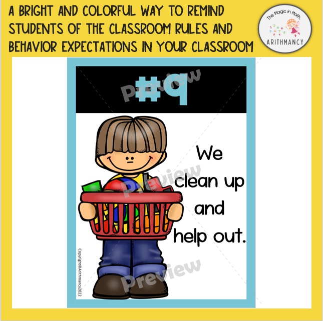 CLASSROOM RULES POSTERS FOR BACK TO SCHOOL CLASSROOM DECOR | Made By ...