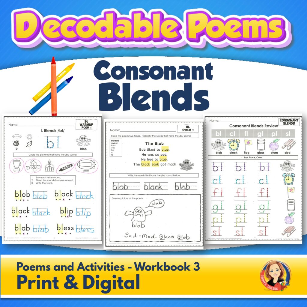 Consonant Blends Decodable Poems and Worksheets | Made By Teachers