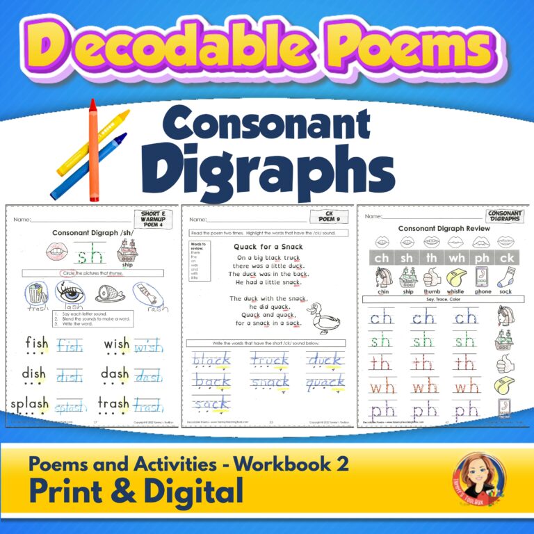 Decodable Poems and Worksheets with Digraphs - Made By Teachers