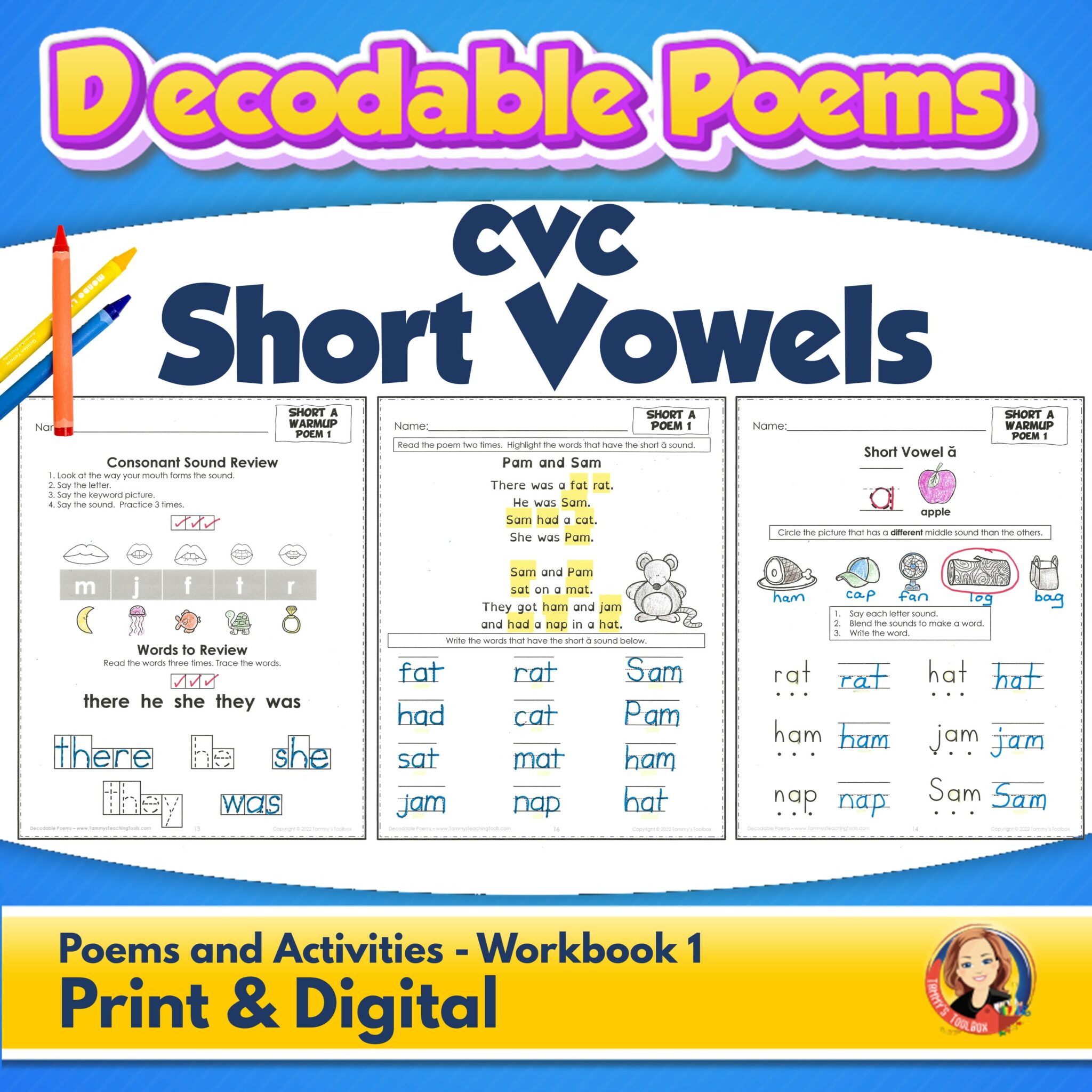 Decodable CVC Poems and Worksheets | Made By Teachers