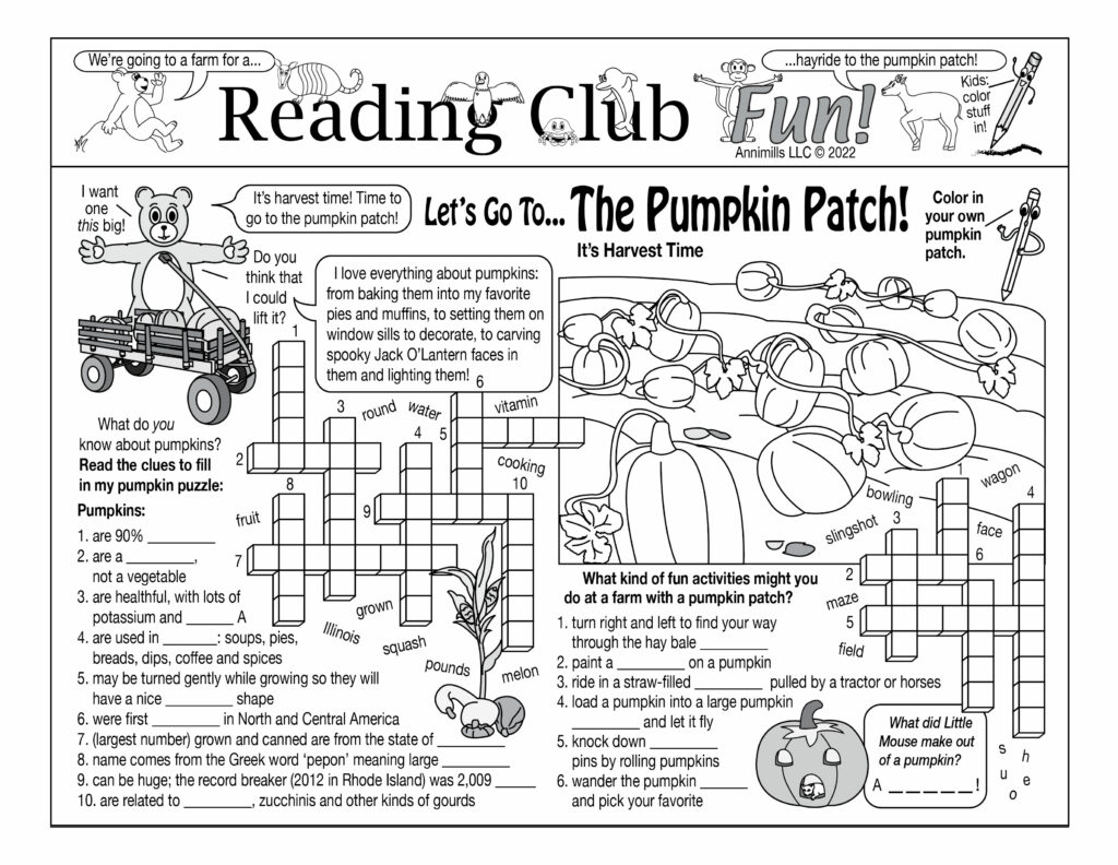 Pumpkin Patch Visiting the Farm (harvest time activities) Printable ...