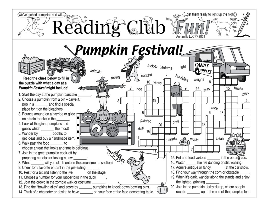 Pumpkin Festival Printable Puzzles - Fall Fair, Activities, Events ...