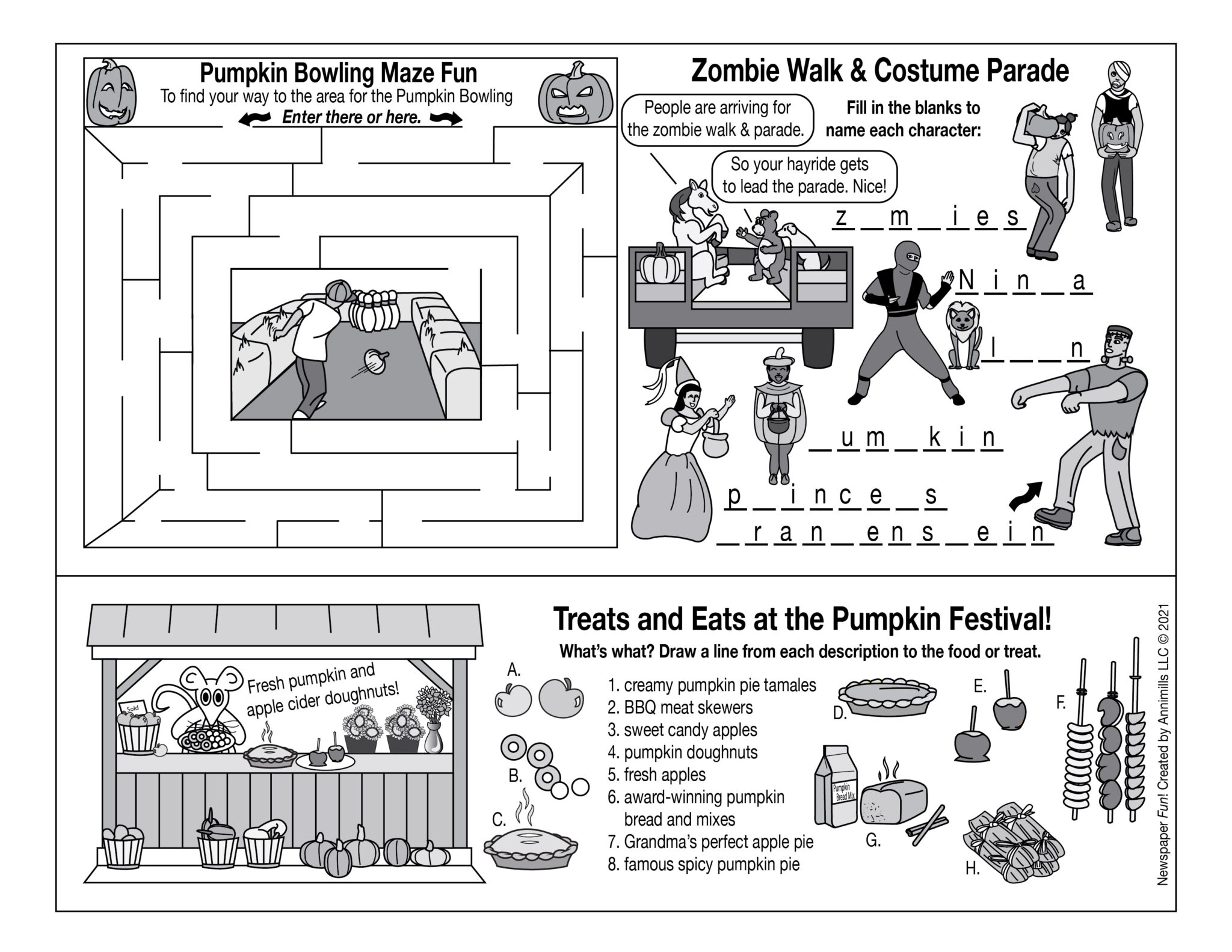 Pumpkin Festival Printable Puzzles - Fall Fair, Activities, Events ...