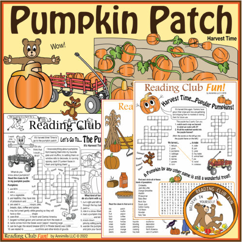 Pumpkin Patch and Pumpkin Festival - 2 Activity and Puzzle Sets - Made ...
