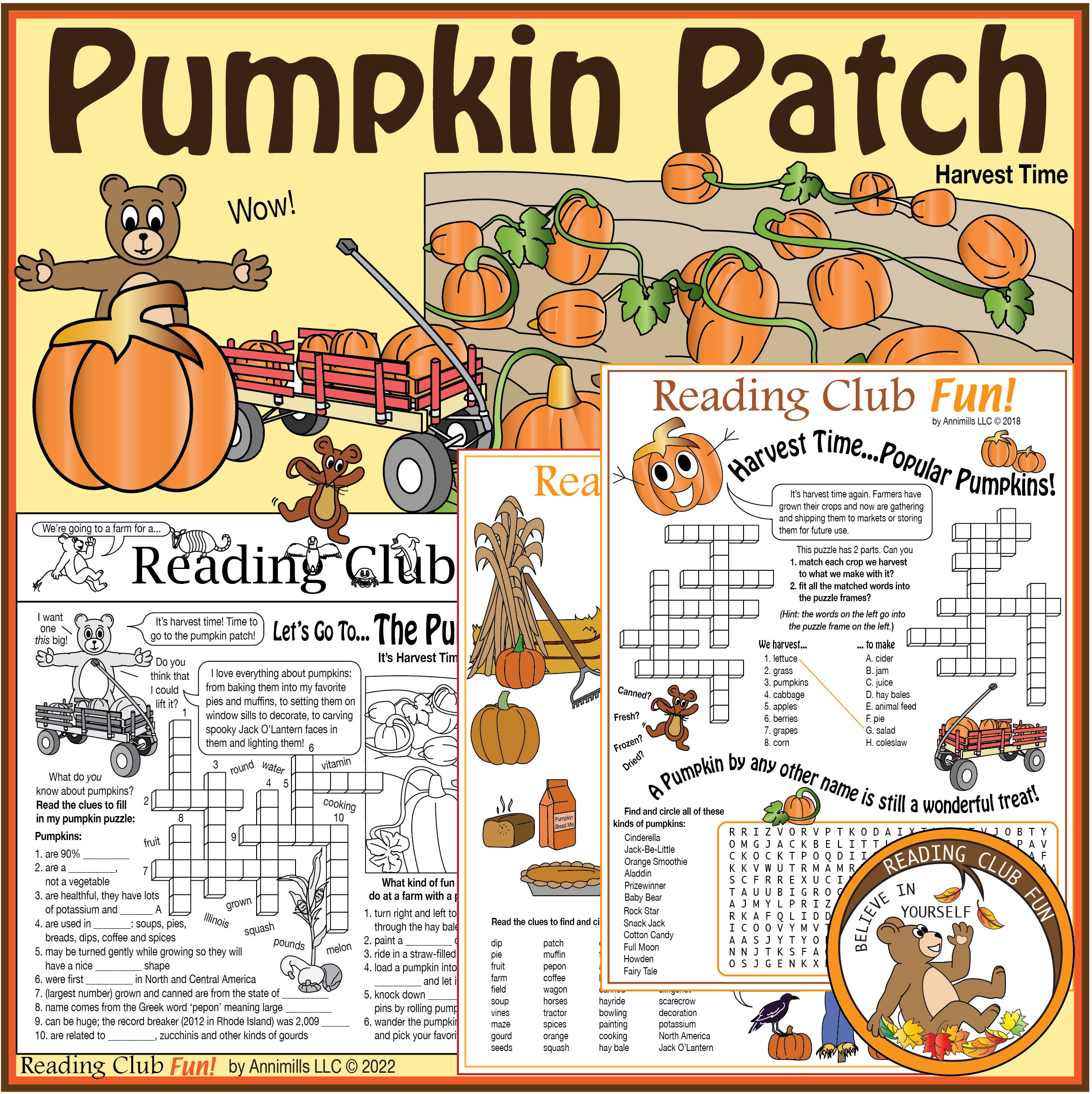 Pumpkin Patch and Pumpkin Festival - 2 Activity and Puzzle Sets | Made ...