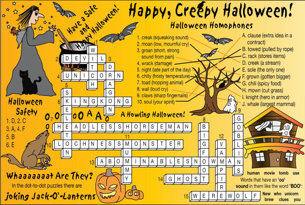Halloween Homophones Puzzle Pack – Activity Set, Word Search, Log ...