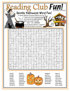 Halloween Homophones Puzzle Pack – Activity Set, Word Search, Log ...