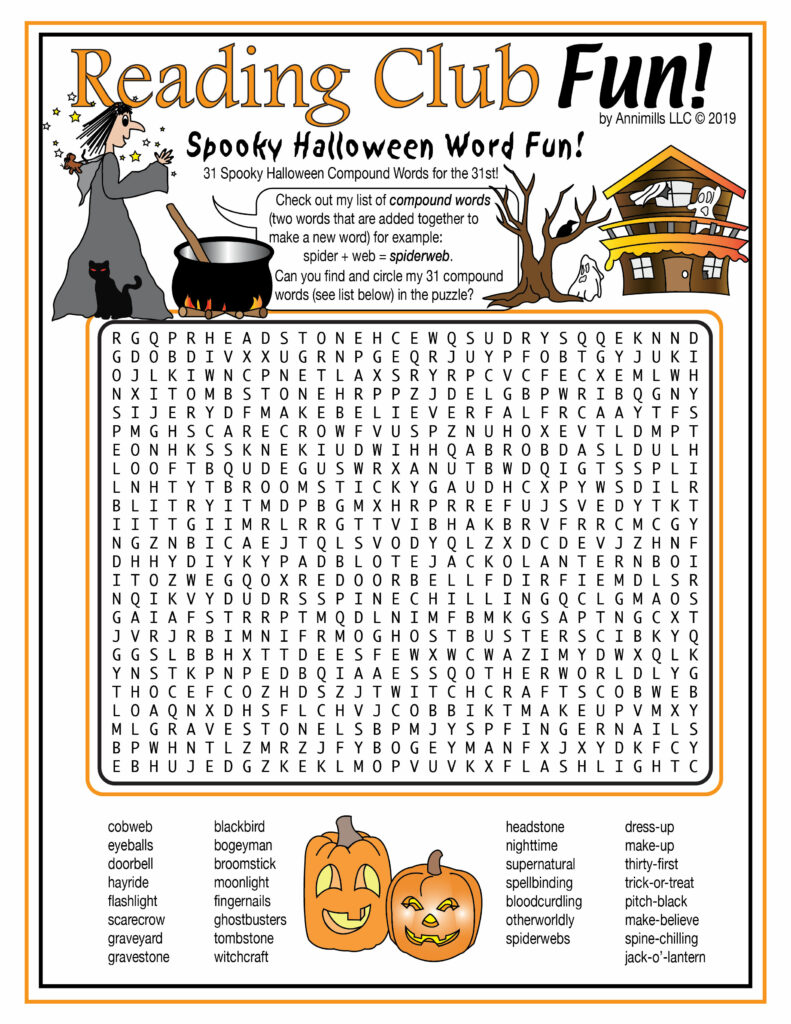 Halloween Homophones Puzzle Pack – Activity Set, Word Search, Log ...