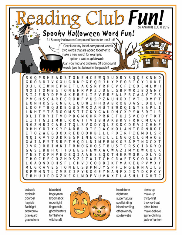 Halloween Compound Words - Printable Word Search Puzzle | Made By Teachers