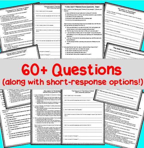 Theme BUNDLE: 20 Passages with 60+ Multiple-Choice Questions | Made By ...