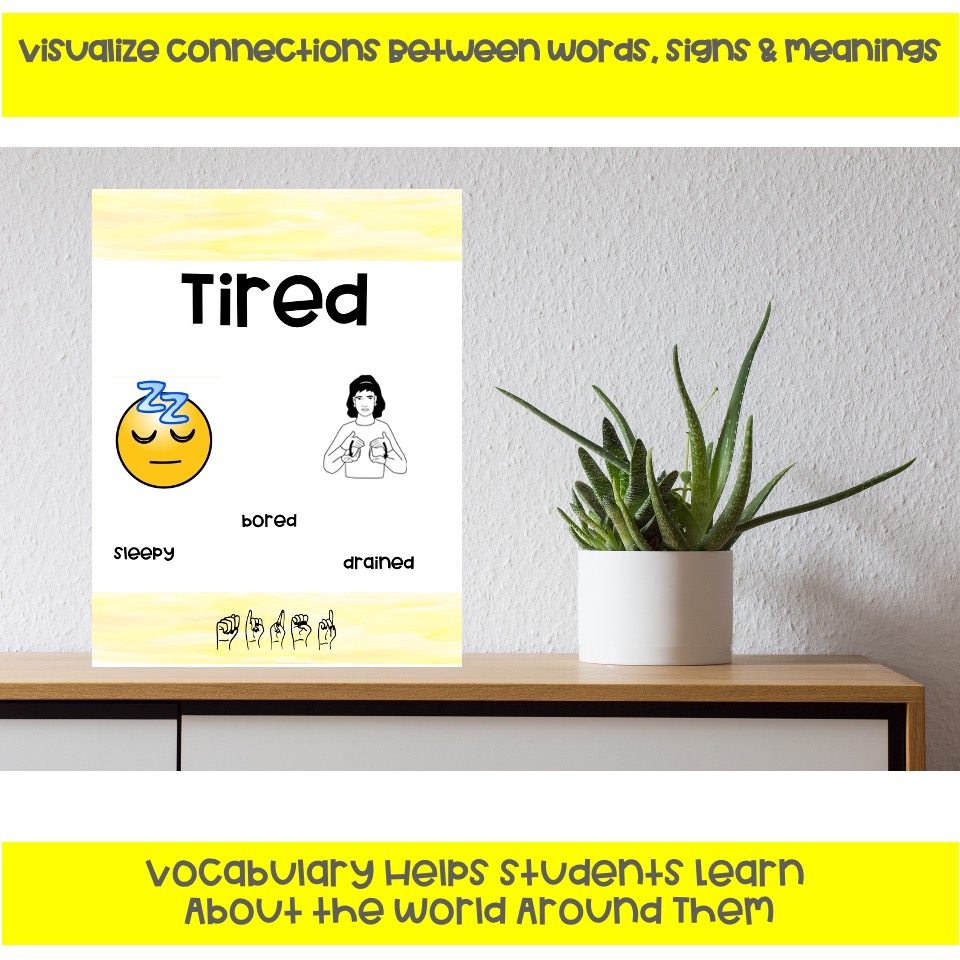 ASL Colors, Shapes, & Feelings Posters I Watercolor Decor | Made By ...