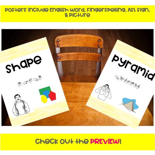 ASL Colors, Shapes, & Feelings Posters I Watercolor Decor - Made By ...